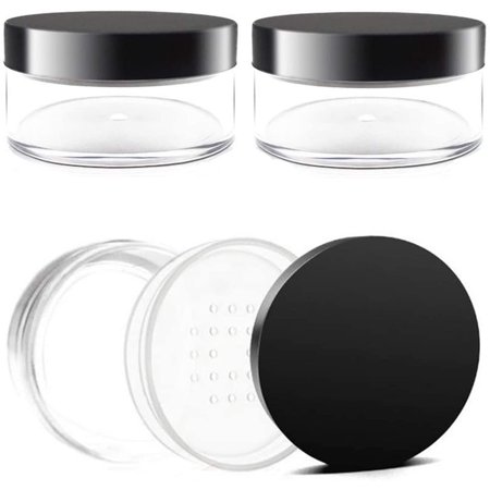 3 Pieces Powder Container, Empty Powder Container, Empty Plastic Jars ...
