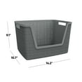 Curver Jute Large Easy Access Grey Plastic Storage Basket - Walmart.com