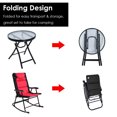 Costway 3 PCS Outdoor Folding Rocking Chairs and Table Set Patio Bistro ...
