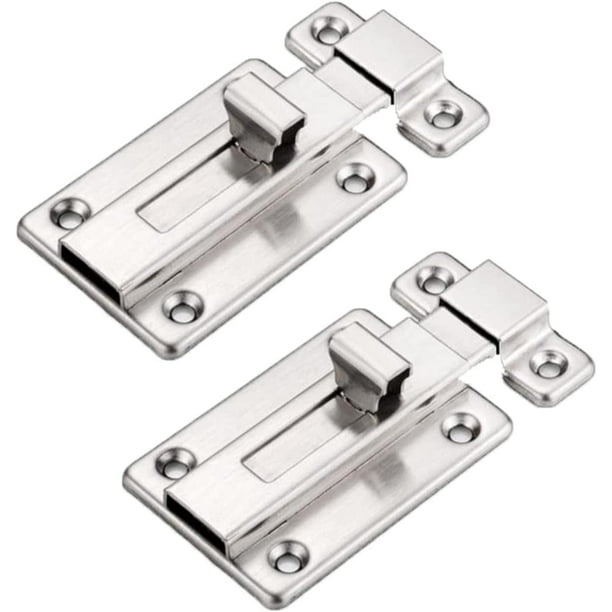 SHENMO 2 Piece 3" Bolt Lock, Stainless Steel Sliding Latch, Small ...