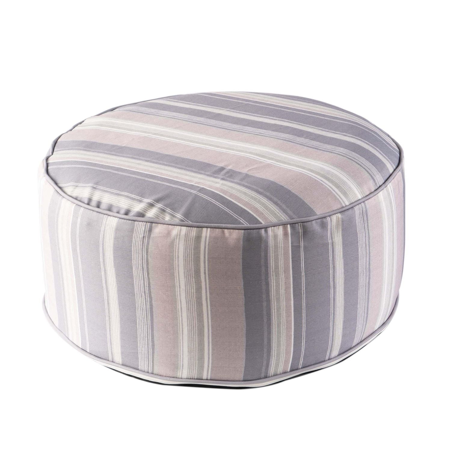 Click here for Millano Collection Inflatable Ottoman - Grey Strip... prices