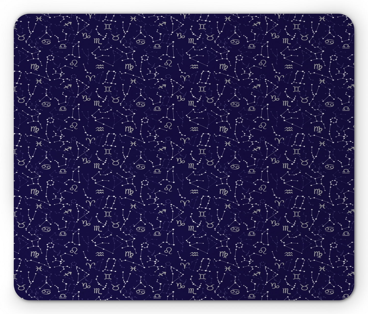 Astrology Mouse Pad, Pattern with Horoscope Signs and Constellations Cosmic Galactic Movement ...