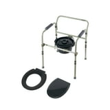 Equate Steel Foldable 3-in-1 Bedside Toilet Commode, 400 lb Weight ...