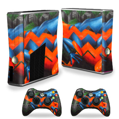 Skin Decal Wrap Compatible With X-Box 360 Xbox 360 S console Frog Fuse ...