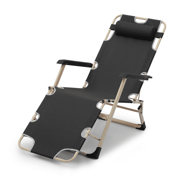 MoNiBloom Folding Lounge Chair with Adjustable Headrest, Outdoor ...