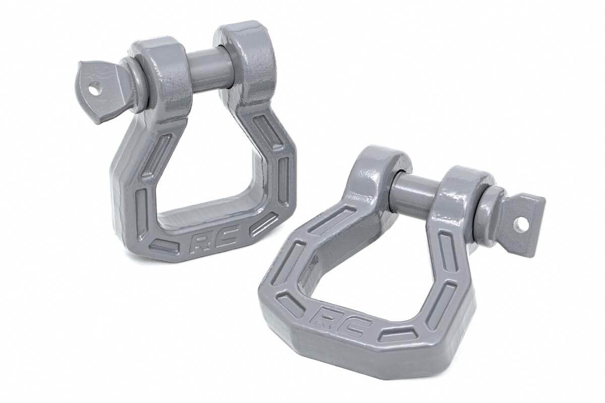Rough Country Forged Steel D-Ring Shackle Set | Heavy Duty Off-Road ...