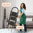 3-Step Foldable Ladder With Wide Anti-Slip Pedal Safety Locking Design ...