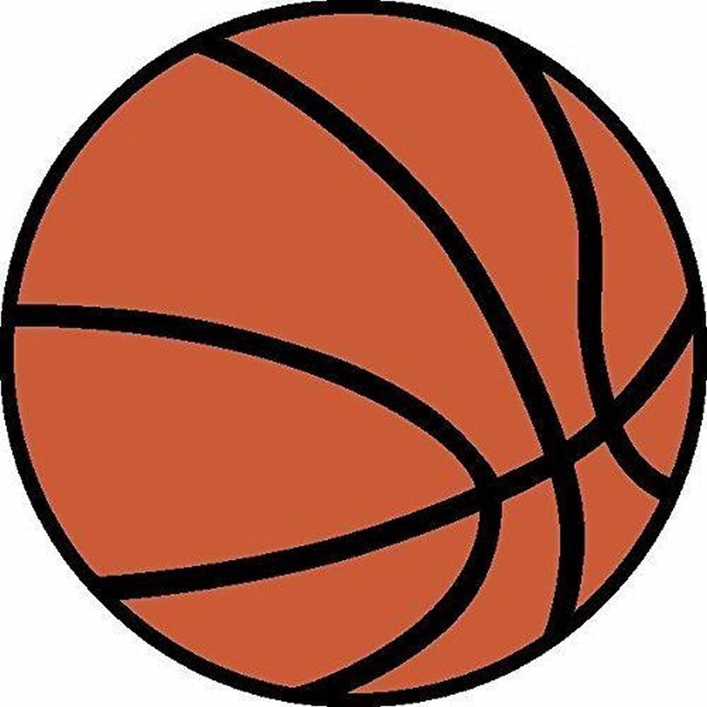 Furnish My Place 725 Basketball 6'6" Round Basketball Shaped Rug for ...