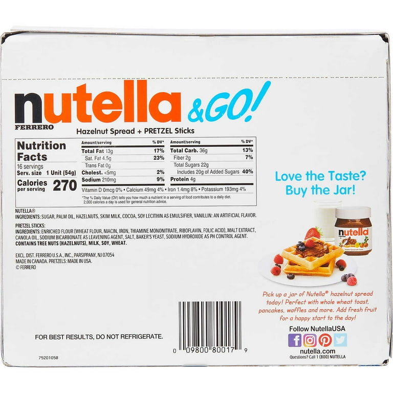 Nutella To Go Nutrition Facts