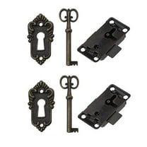 Retro Furniture Drawers Door Lock Set Decorative Lock with Key, Vintage ...