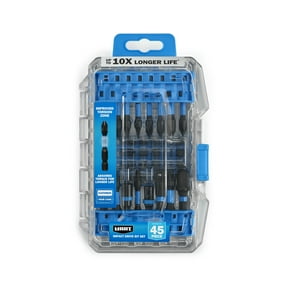 HART 17-Piece Impact Rated Driver Bit Set with 3 Bit Holders and ...