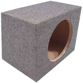 Car Audio Dual 10" Sealed Subwoofer Rear Angle Sub Box Enclosure 3/4 ...