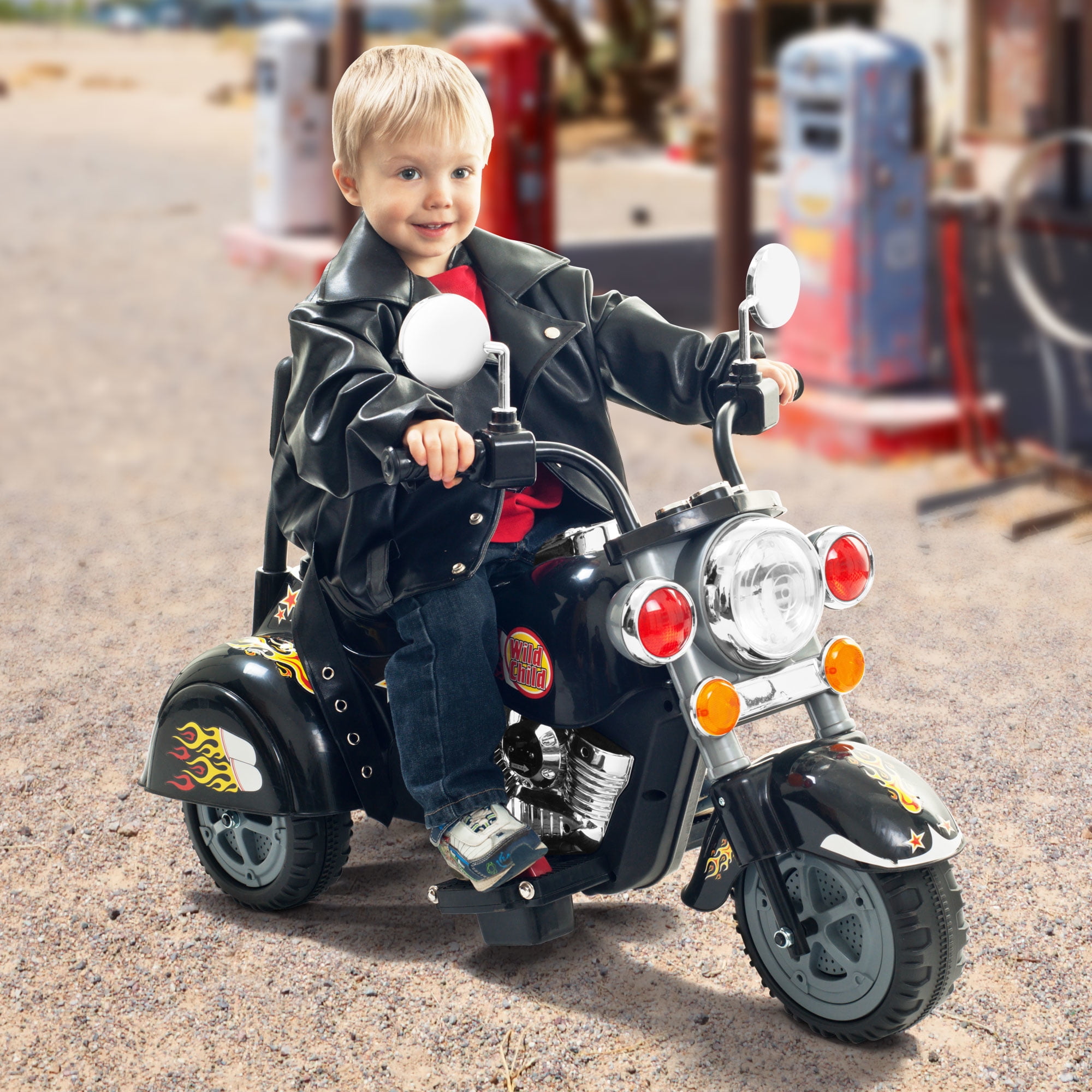 Lil Rider 3 Wheel Trike Road Warrior Motorcycle Black Chopper 2 5 Years Toddler Walmart