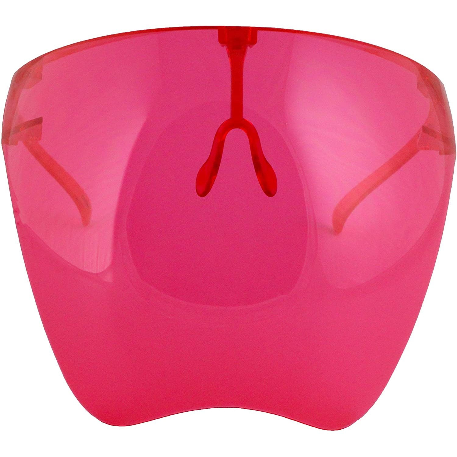 Futuristic Face Shield Mirrored Visor Sunglasses - Walmart.com