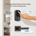DESLOC B200 Fingerprint Smart Door Lock with 2 Lever Handles, App ...