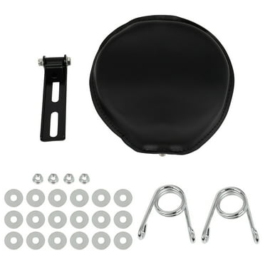 REAL Genuine Leather Black SOLO Spring Seat HARLEY DAVIDSON Softail ...