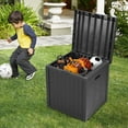 Ainfox Large 55 Gallon Resin Wicker Patio Storage Deck Box with Pool ...