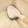 Hard Bristle Cleaning Brush for Bathroom Tile and Shower Scrubber, Long ...