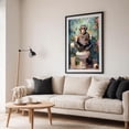 Affixzi Monkey Bathroom Poster, Jungle Animal Print, Guest Toilet Wall ...