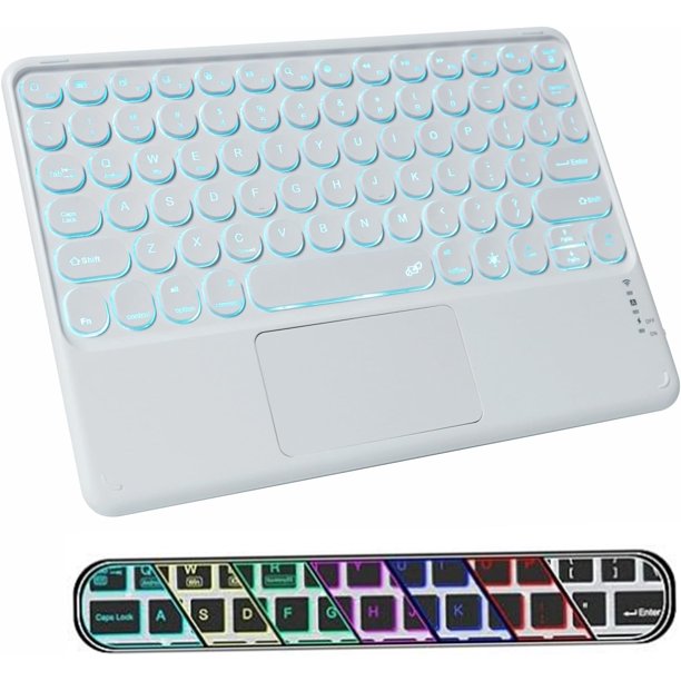SHIBA-Bluetooth Keyboard with Touchpad, 10 inch Ultra Silm 7 Colors ...