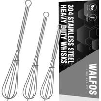 Walfos 17in Large Whisk, Heavy Duty Stainless Steel Wire for Mixing ...