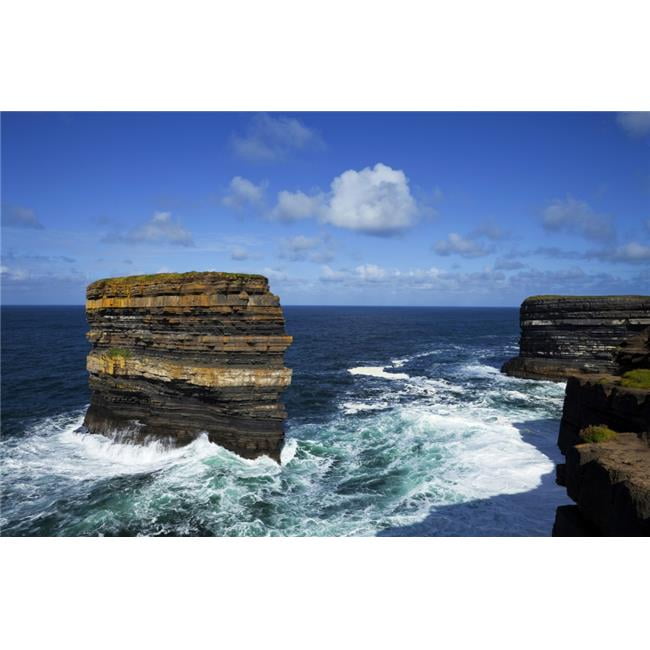 Dun Briste Sea Stack Off The Cliffs of Downpatrick Head County Mayo ...