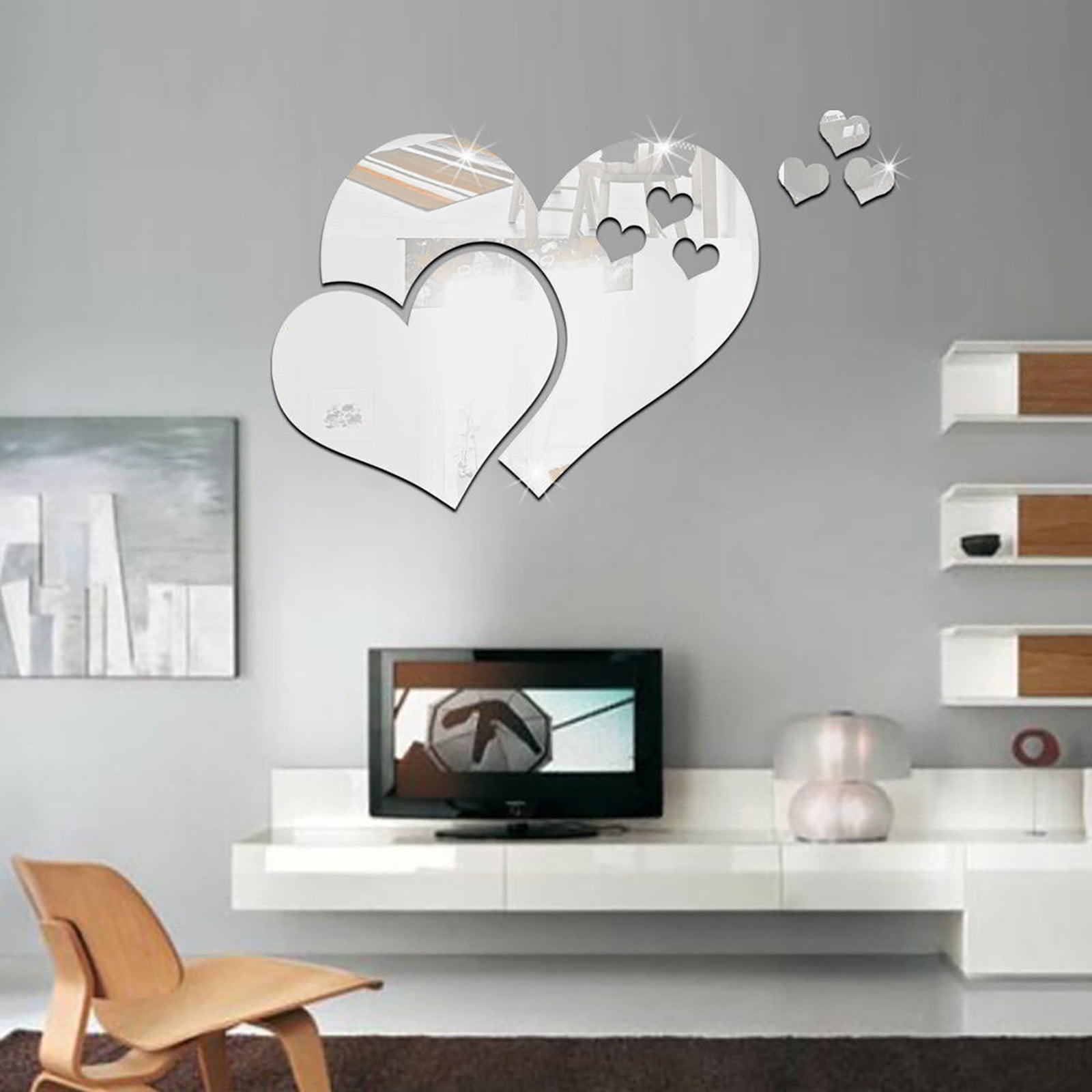 Click here for Bagmrteho Heart Shape Wall Sticker 3d Art Wall Dec... prices