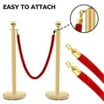 6PCS Stanchion Set, Stanchion Posts Queue Pole 5Ft 3 Red Velvet Ropes ...