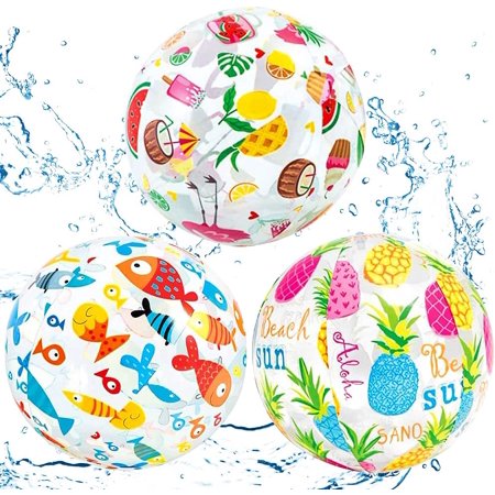 TILIYHELLO PVC Beach Ball Inflatable Beach Balls Small Inflatable Beach ...