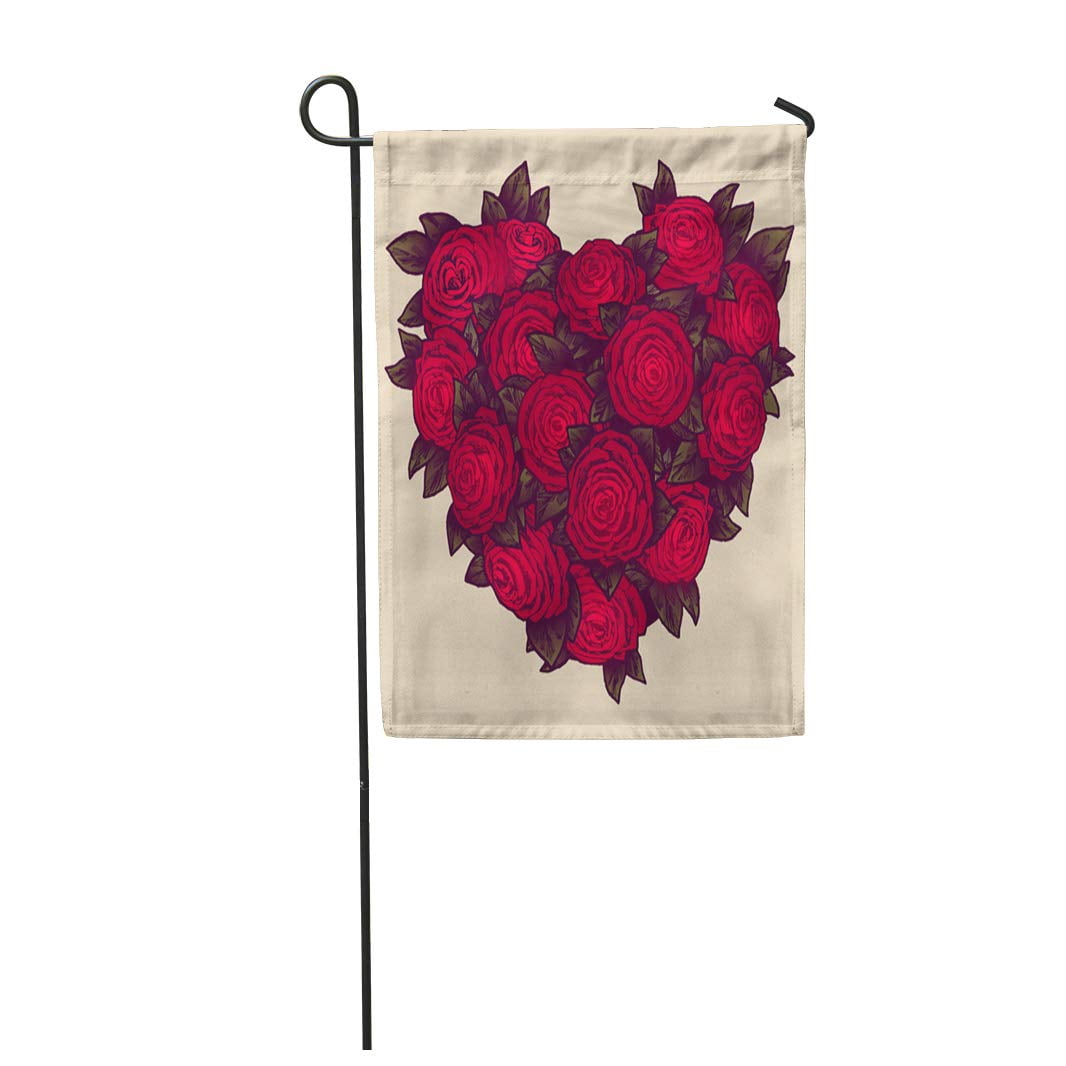 Drawings Of Hearts With Banners And Roses