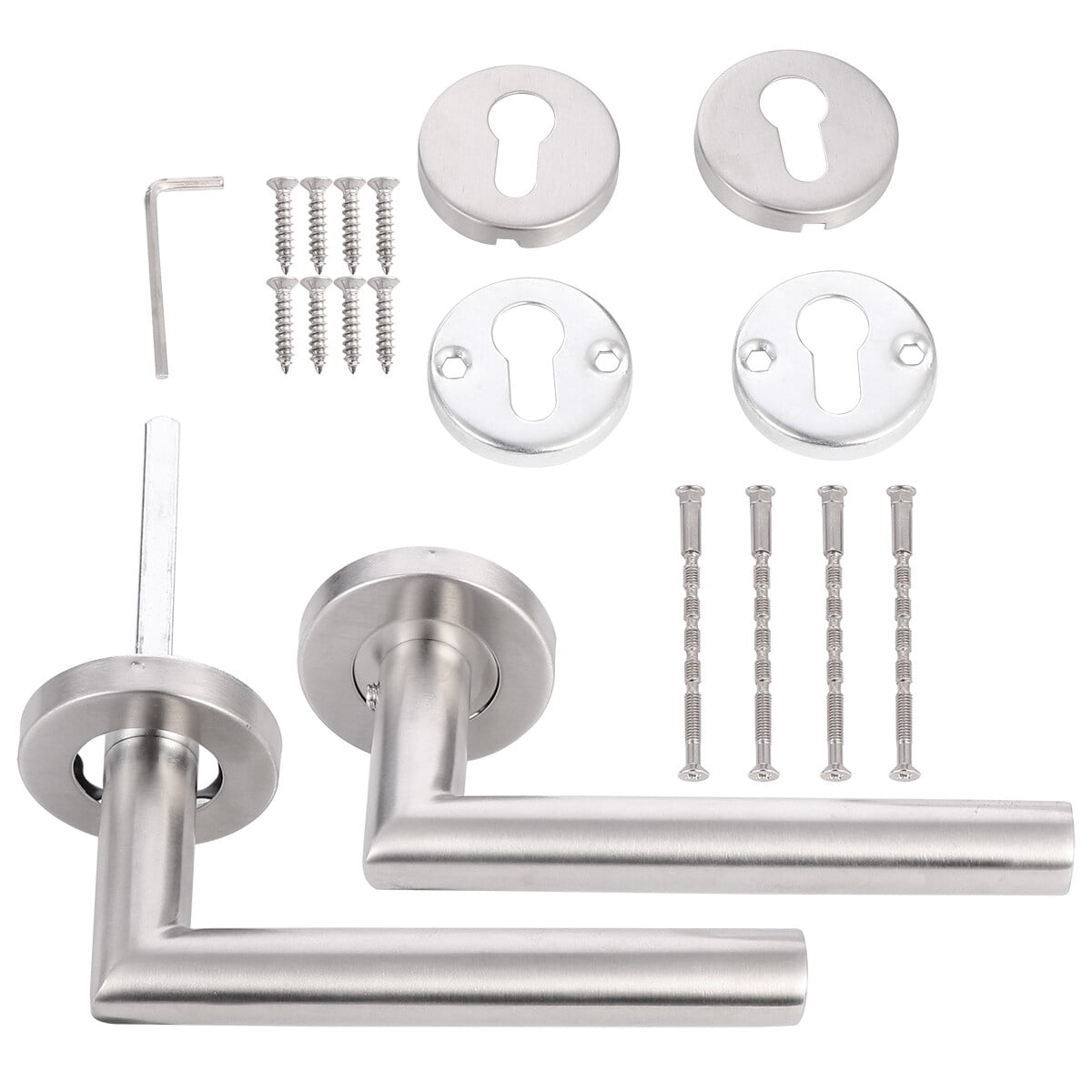 2 Pcs Modern Round Passage Door Lever Door Handle Lever Door Handle ...