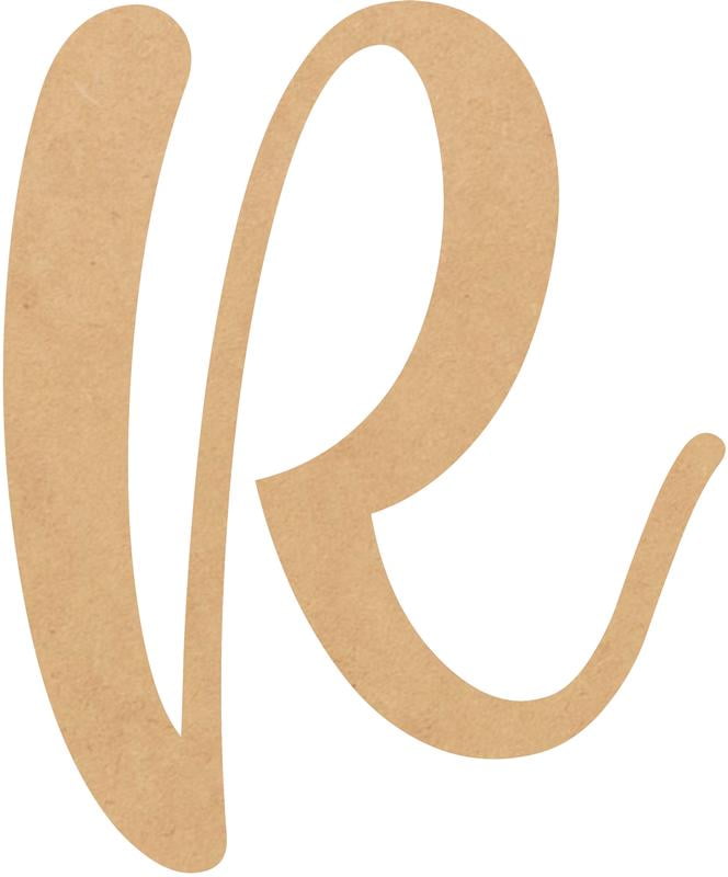 Unfinished Wood 3'' Casking Cream Letter R, Craft Wall Hanging ...