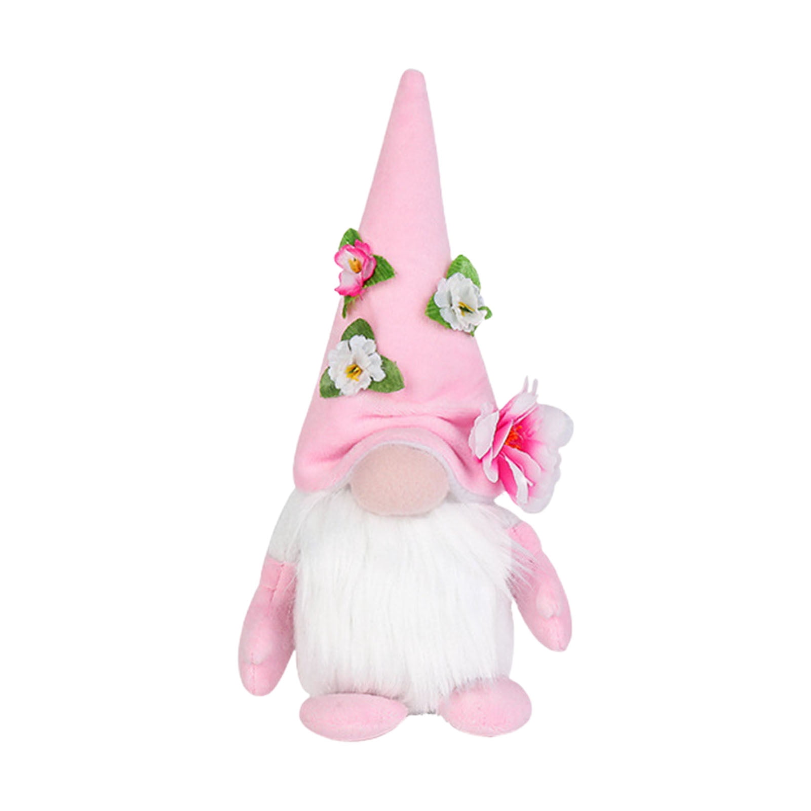 LIWEN 25cm Cute Flower Hat Short-Leg Dwarven Plush Doll, Faceless ...