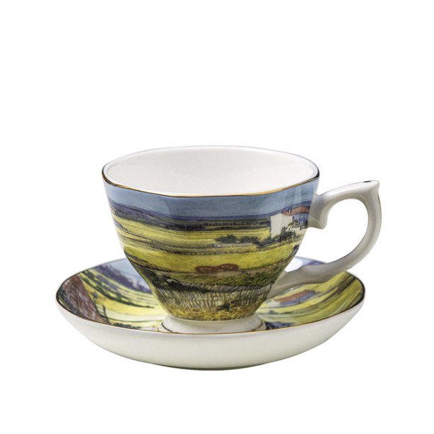 NC 6.76oz Bone China Tea Cup with Cup and Saucer, Van Gogh Famous ...