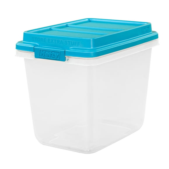 Hefty Qt. Hi-rise Lid Clear Storage Bin