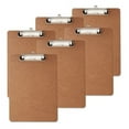 Universal Hardboard Clipboard, 1/2" Capacity, Holds 8 1/2w x 12h, Brown ...