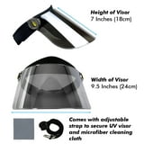Premium Adjustable Solar Headband Sun Visor - UV Protection, Black ...