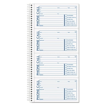 Rediform, RED50076, Memo Style Phone Message Book, 1 Each, White,Canary ...