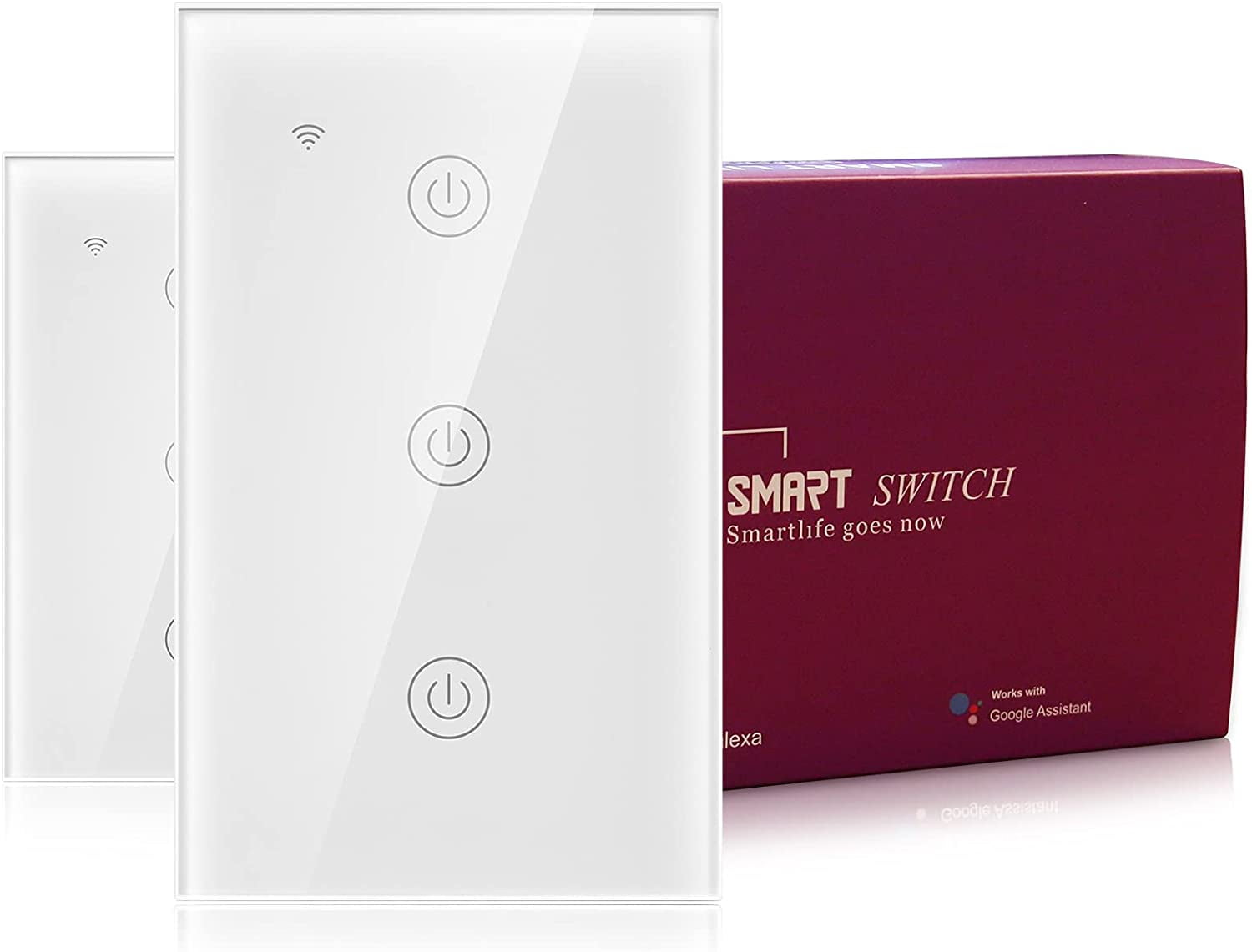 BSEED Smart Touch Light Switch, 2.4GHz WiFi in-Wall Light Switches ...