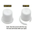 50 Pcs Muka 34 OZ White Poly Side Spout Stand Up Pouch Bags w/ Handle ...
