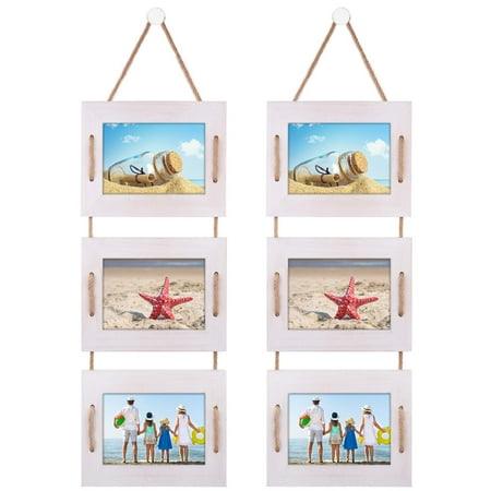 DLQuarts 5x7 Hanging Picture Frames Collage Wall Decor, 3-Frame Set, 3 ...