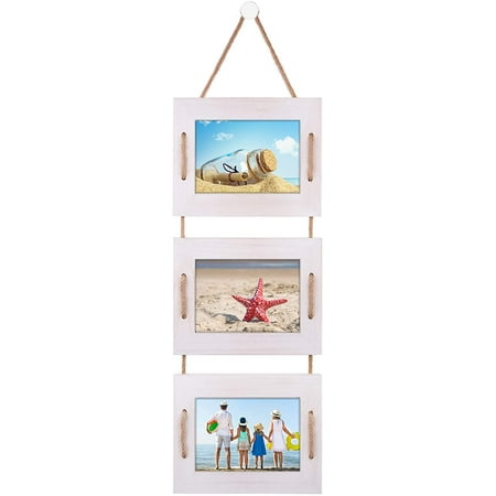 DDER 5x7 Hanging Picture Frames Collage Wall Decor, 3-Opening Photo ...