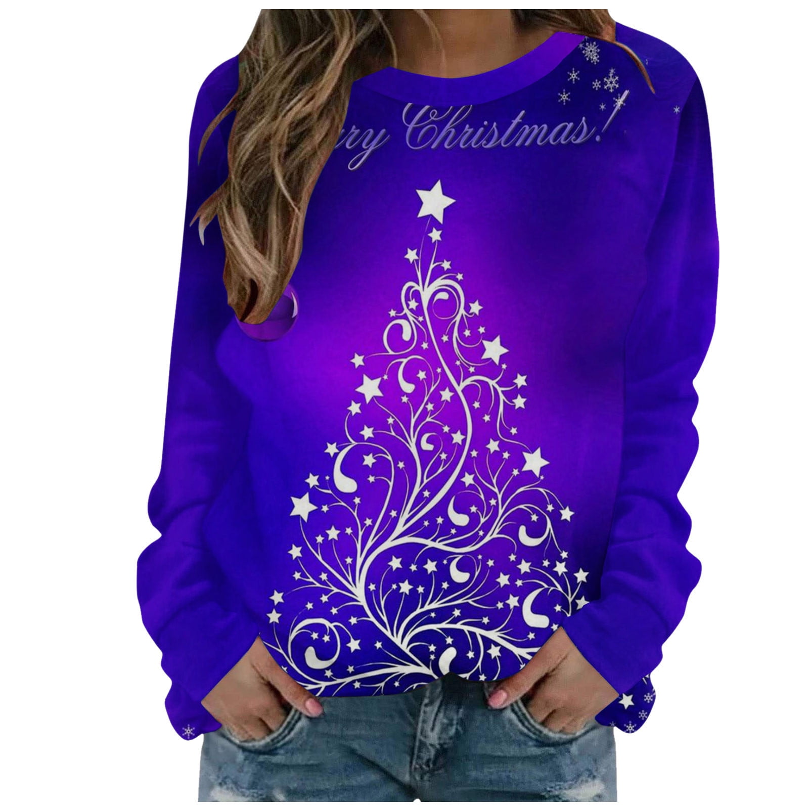 Click here for Unbranded Fashion Womens Print Round-Neck Pullover... prices