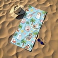 Summerween Ghost & Skeleton Beach Towel, Cute Chilling Ghost & Skeleton ...