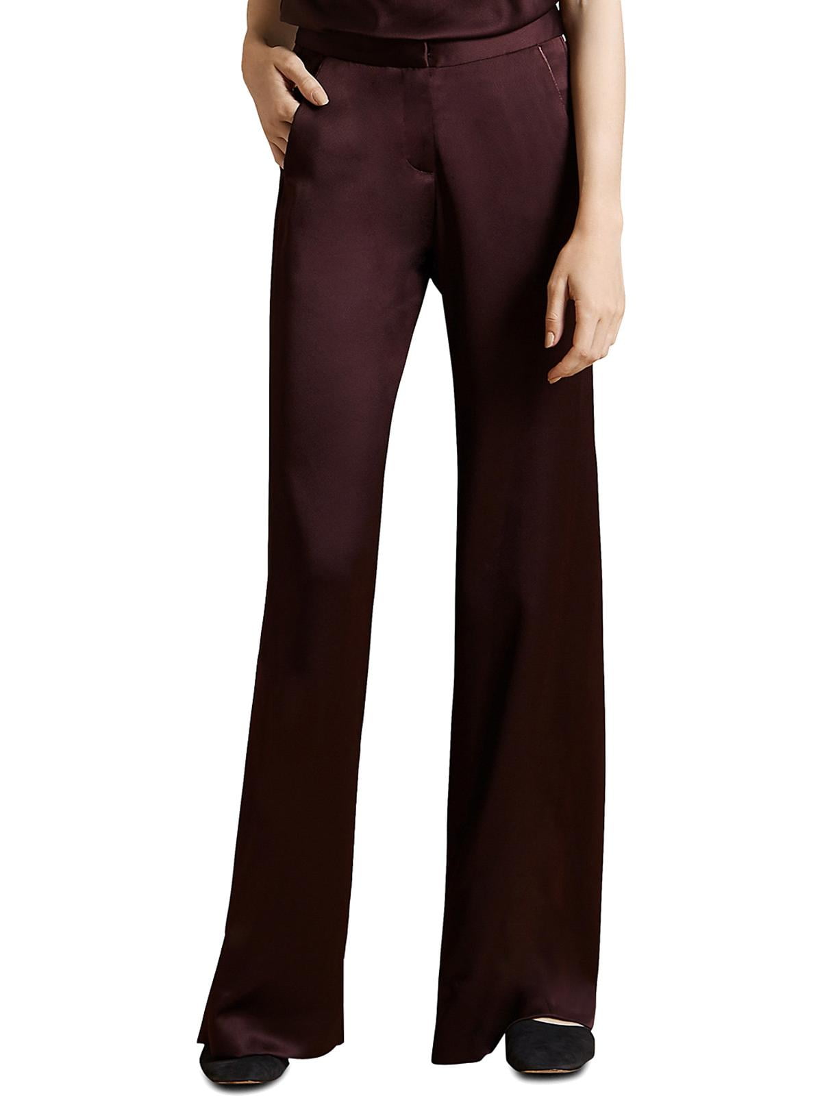Halston Womens Office Wear Professional Dress Pants Purple 8 - Walmart.com
