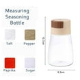 Measuring Seasoning Bottle 2 Pack,Salt Pepper Shaker Set,Glass Metering ...