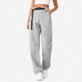 Bainana Womens Cozy Straight Leg Cargo Pants Solid Color Drawstring ...