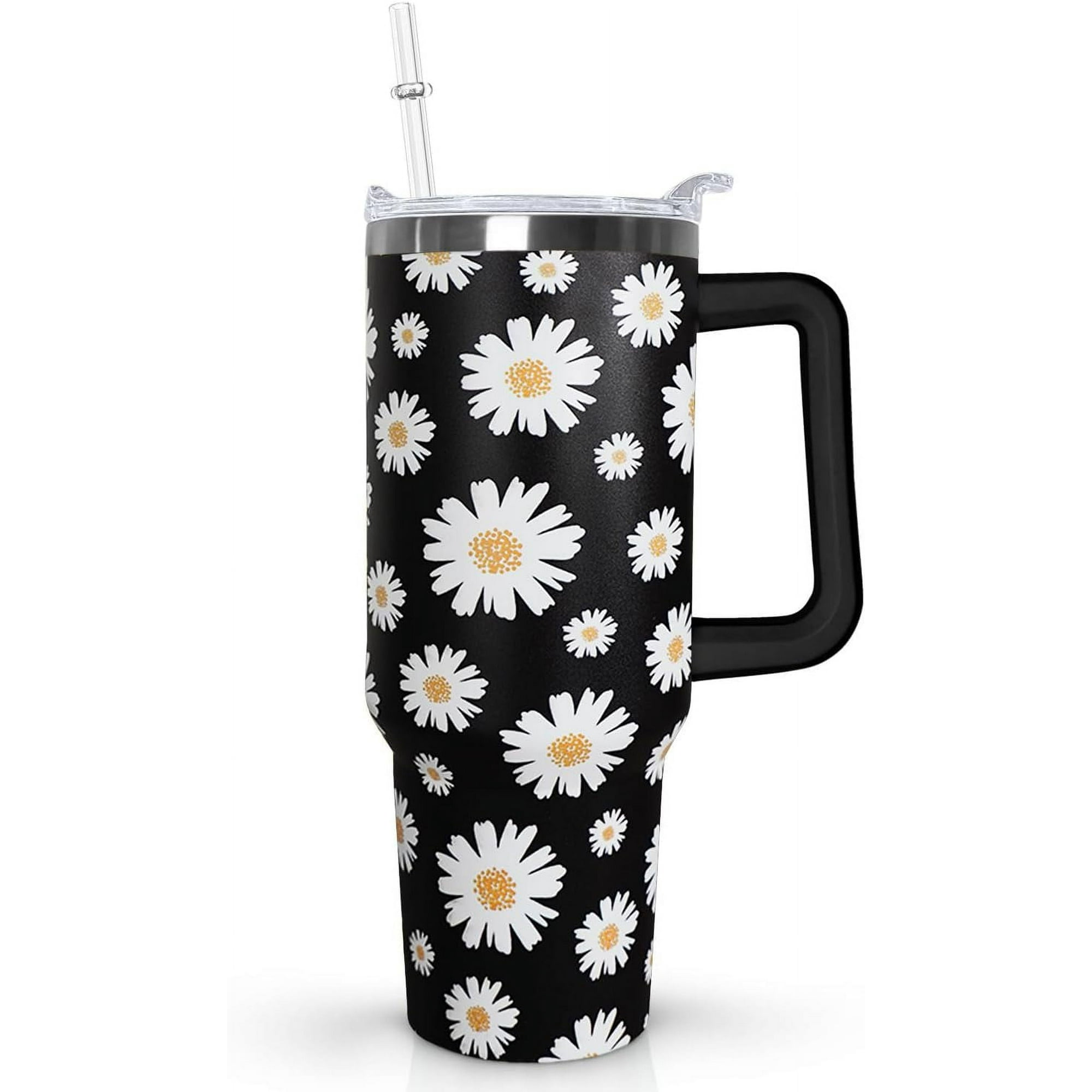 Click here for Nugvnct 40oz Daisy Tumbler With Handle And Straw d... prices