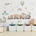 3D Cartoon Train Animals Wall Decal Hot Air Balloon Vinyl Wall Stickers ...