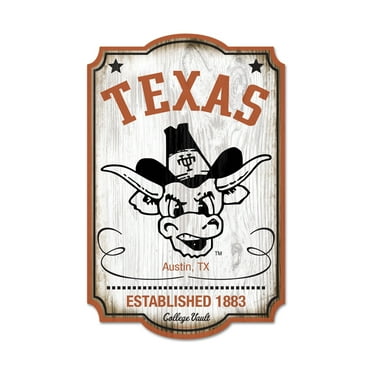 10 x 10 in. Album Design Texas Longhorns Wood Sign - Walmart.com